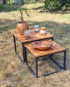 Zahradní venkovní stolek z masivu - set stolků
