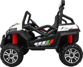 Ramiz Terénní bugina Strong pro děti bílá + pohon 4x4 + dálkové ovládání + nosič zavazadel + rádio MP3 + LED