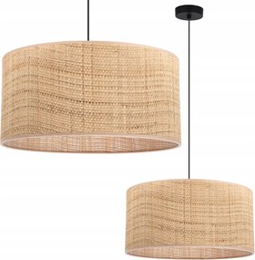 Závěsná Stropní Lustrová Lampa S Velkým Ratanovým Stínidlem Boho Nad Stůl