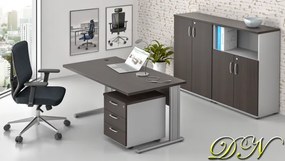 Sestava kancelářského nábytku Komfort 1.6, kaštan/šedá ZEP 1.6 07