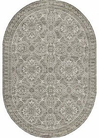 J-Line Kusový koberec FLAT ovál 21193 béžový BARVA: Béžová, ROZMĚR: 200x290 cm ovál