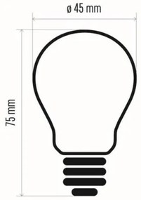LED žárovka E27 EMOS Filament Mini Globe 3,4W (40W) teplá bílá (2700K) ZF1120
