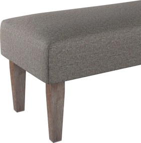Dlouhá lavička 100x40cm barva šedá látka pletený vzor