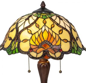 Stolní lampa Tiffany Yellow Garden – 40x50 cm