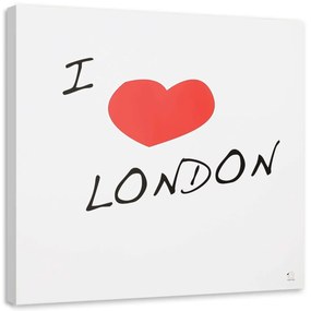Obraz na plátně I Love London Heart - 50x50 cm