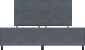 Postel s boxspringem s čelo Tmavě šedá 180 x 200 cm samet 3345024