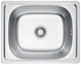 Erga HD, 1-komorový ocelový dřez 460x410x160 mm, povrch MikroDekor, ERG-MLS-HD4641D