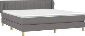 Box spring postel s matrací tmavě šedá 160x200 cm textil 3126974