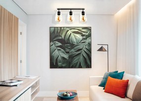 BERGE LED stropní svítidlo 3xE27, rolovací, průhledný čtverec