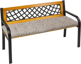 Bellatex Sedák na lavici prošívaný Kostička Hnědá rozměr 40x140 cm
