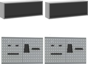 Sada pracovní skříně se zásuvkou s úložištěm 10 ks Černá 3321480