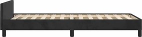 Rám postele s čelem černý 90x190 cm samet 3125790