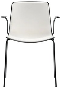 PEDRALI - Židle TWEET 895 bicolour DS s područkami - černo-bílá