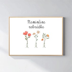 Personalizovaný magický fotoobraz v rámu - 50x70 - květinová zahrádka