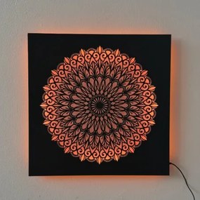 LED dřevěný obraz Mandala - světelný obraz | SENTOP LED0251