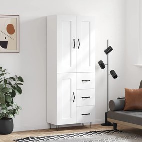 Skříň highboard bílá 69,5 x 34 x 180 cm kompozitní dřevo