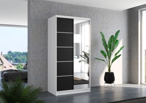 ADRK Furniture Posuvná skříň se zrcadlem ORLANDO 100 ADRK-SW-ORL-W-B-100