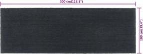 Rohožka před dveře tmavě šedá 100 x 300 cm kokosové vlákno 155595