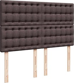 Box spring postel s matrací tmavě hnědá 140x190 cm textil 3292068