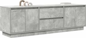 TV skříňka s LED osvětlením betonově šedá 160,5x41x50 cm 3328429