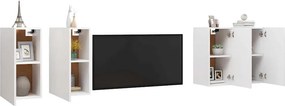 TV skříňky 4 ks bílé 30,5 x 30 x 60 cm kompozitní dřevo 3078740