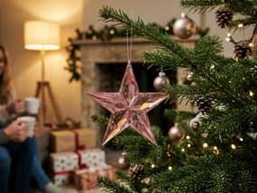 Vánoční ozdoba DIAMOND STAR 9 cm, růžová