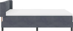 Postel s boxspringem s čelo Tmavě šedá 200 x 160 cm samet 3341529