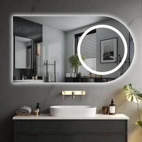 LED koupelnové zrcadlo 80 × 60 cm s odmlžováním
