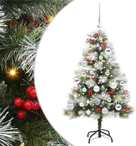 Umělý vánoční stromeček Zelená a bílá 120 cm PVC, kov a plast 3395166