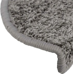 Schodové rohože 10 ks 65 x 21 x 4 cm šedé, půlkulaté, velké 149799