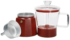 Červená moka konvička z nerezové oceli 0.29 l La Cafetiere Verona - Kitchen Craft