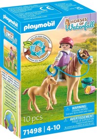 Set figurek a příslušenství playmobil 71498 dítě s poníkem a hříbátkem