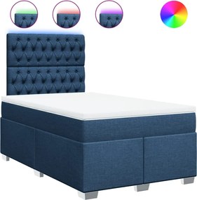 Box spring postel s matrací modrá 120x200 cm textil 3292768
