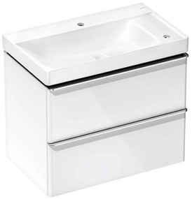 Hansgrohe Xelu Q - Skříňka s umyvadlem, 63x78x50 cm, 2 zásuvky, lesklá bílá/chrom 54380000