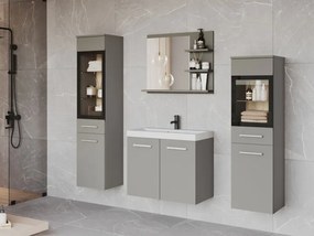 Koupelnový nábytek Apogon I, Barva: šedé palladium, Sifon k umyvadlu: ano, Osvětlení: bez osvětlení, Baterie: ne