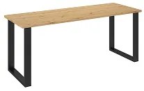 Jídelní stůl LOFT 185 x 75 x 67 lamino dub artisan/černý kov