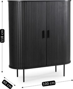 Komoda Trish 100 cm černá