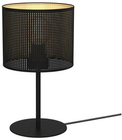 Luminex Stolní lampa LOFT SHADE 1xE27/60W/230V pr. 18 cm černá/zlatá LU5256