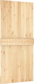 vidaXL Posuvné dveře s kováním 95 x 210 cm masivní borové dřevo [3203246]