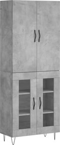Skříň highboard betonově šedá 69,5x34x180 cm kompozitní dřevo 3198069