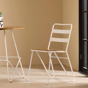 Bílá/v přírodní barvě jídelní židle z jilmového dřeva District – Premier Housewares
