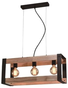 Černé závěsné svítidlo 20x60 cm Varna – Candellux Lighting