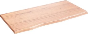 Koupelnová deska světle hnědá 80 x 40 x 2 cm ošetřený masiv 3156116