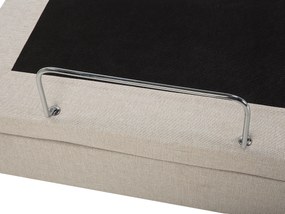 Čalouněná postel béžová elektricky polohovací 90x200 cm DUKE Beliani