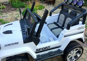 LEAN CARS Elektrické autíčko Jeep S2388 bílé 4x45W