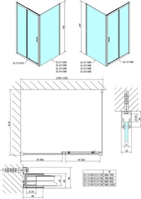 Polysan Easy Black sprchový kout obdélníkový 130 x 90 x 190 cm posuvné černá čiré sklo EL1315B-03