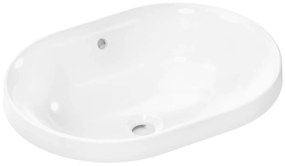 Hansgrohe Xuniva U - Umyvadlo, 55x40 cm, s přepadem, bez otvoru pro baterii, bílá 60157450