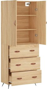 Skříň highboard dub sonoma 69,5 x 34 x 180 cm kompozitní dřevo 3195822