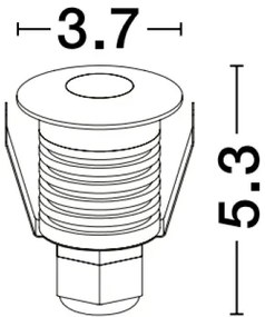 Venkovní LED svítidlo Bang A 3.7 nikl