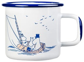 Hrnek Moomin Sailors 0,37l, smalt / bílo-modrý